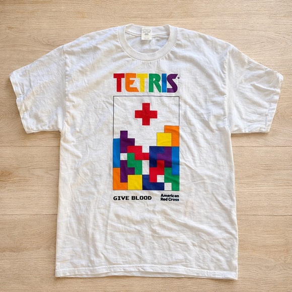Hanes | Shirts | Tetris X American Red Cross Tee Size L | Poshmark